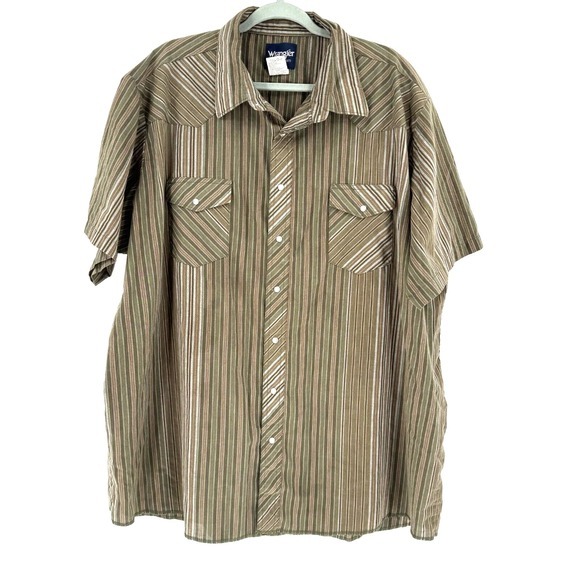 Wrangler | Shirts | Wrangler Western Pearl Snap Shirt Mens Size 3xt ...
